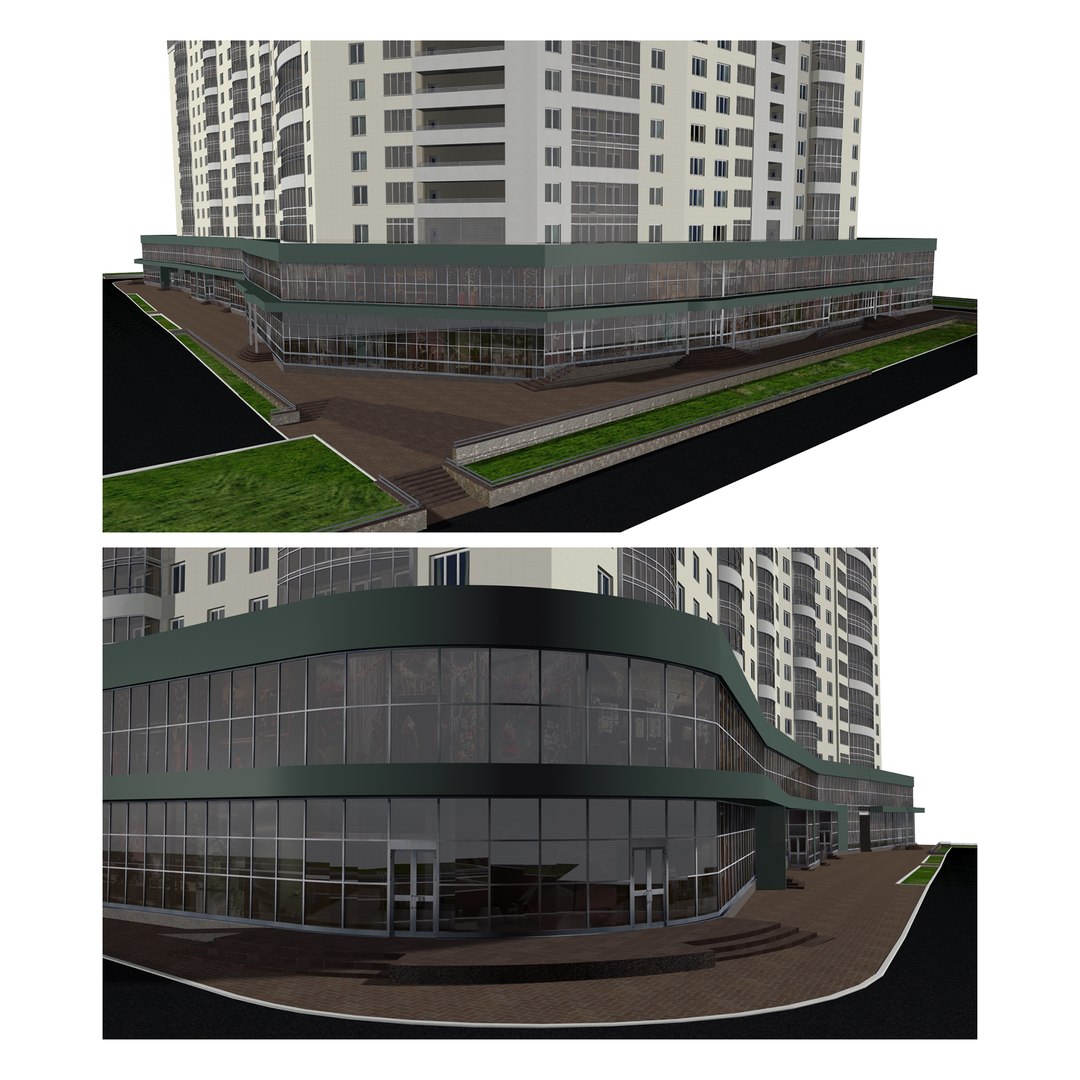 Residential Multi-storey Building 3D Model - TurboSquid 1474172