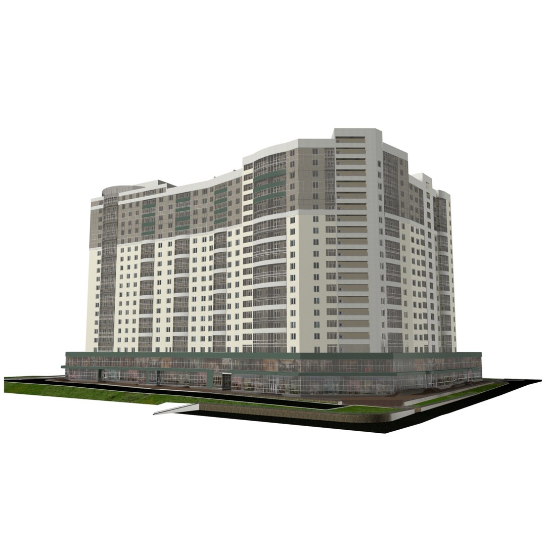 Residential Multi-storey Building 3D Model - TurboSquid 1474172
