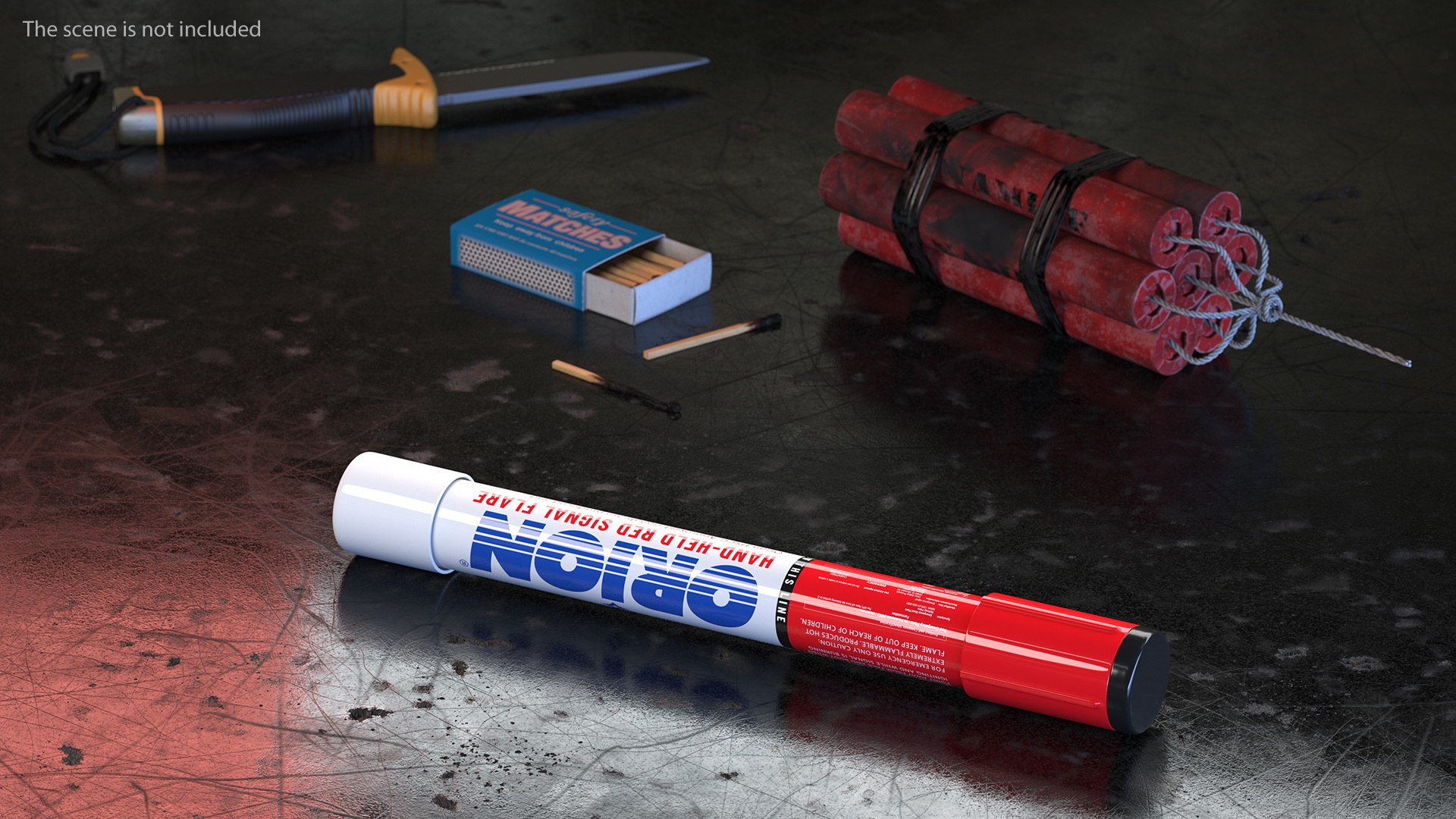 3D Model Orion Safety Hand Held Marine Red Signal Flare - TurboSquid ...