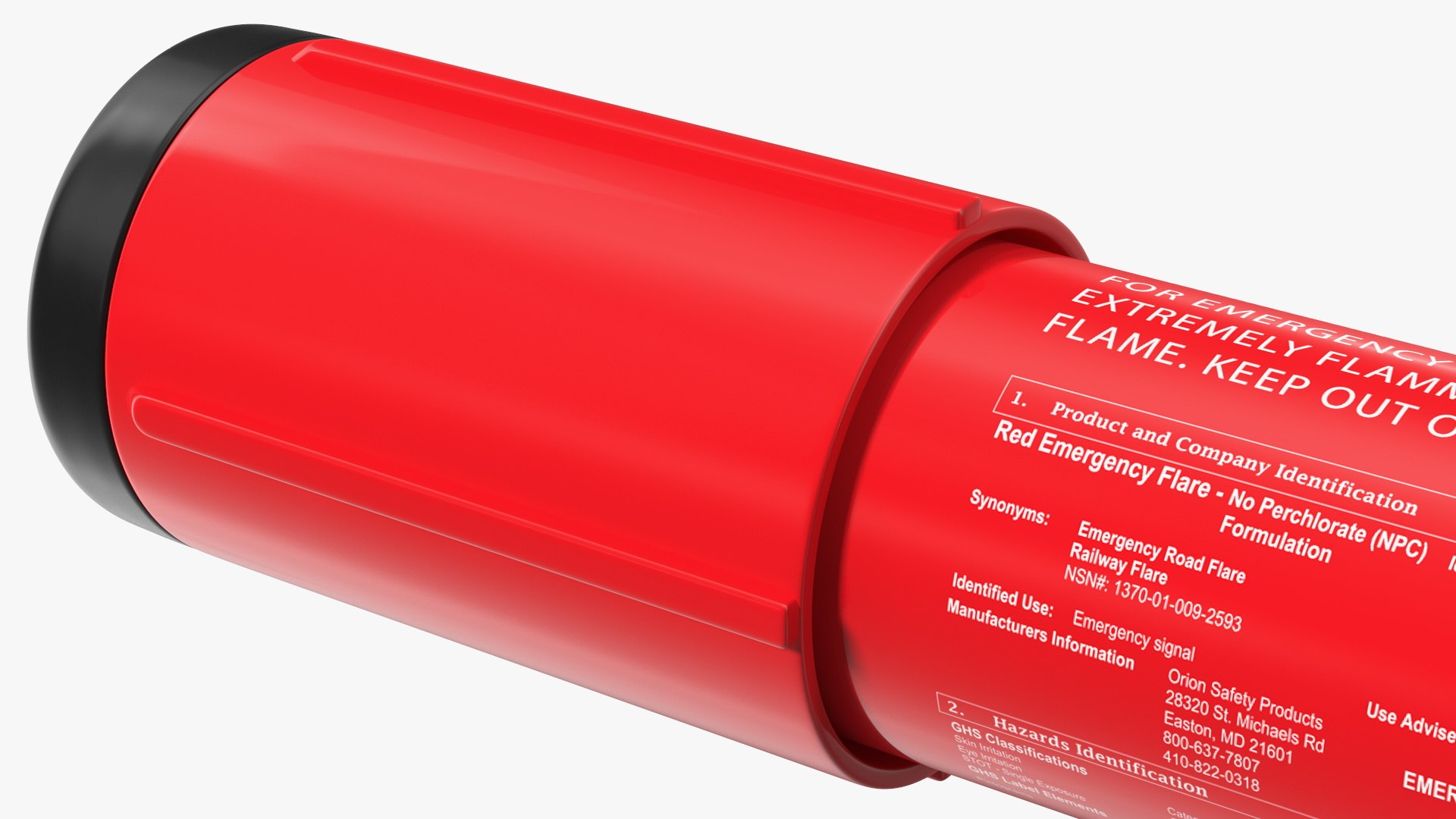 3D Model Orion Safety Hand Held Marine Red Signal Flare - TurboSquid ...