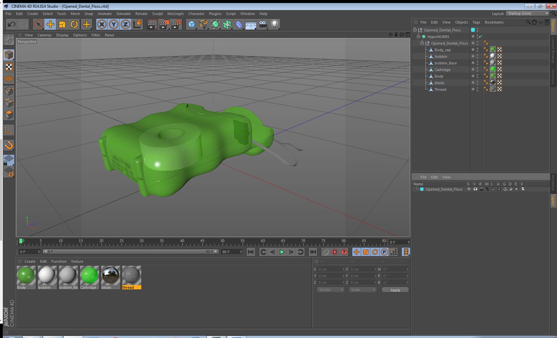 Open dental floss 3D model - TurboSquid 1398736