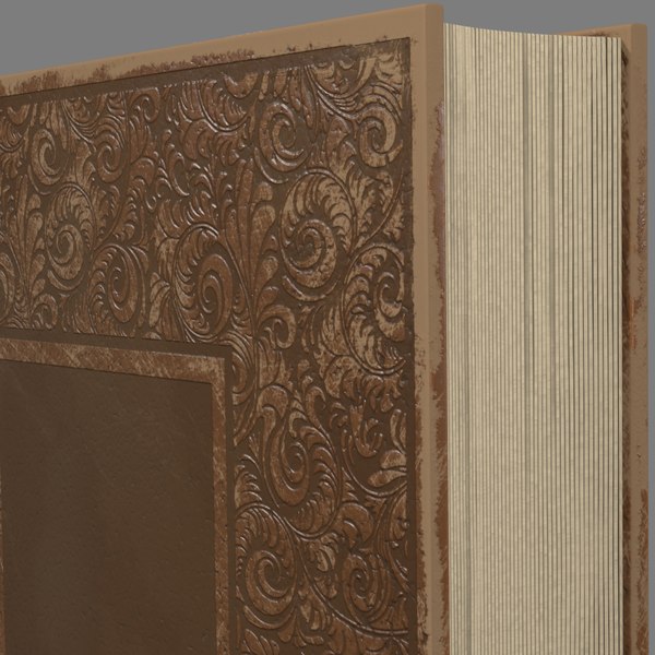 3d old book model