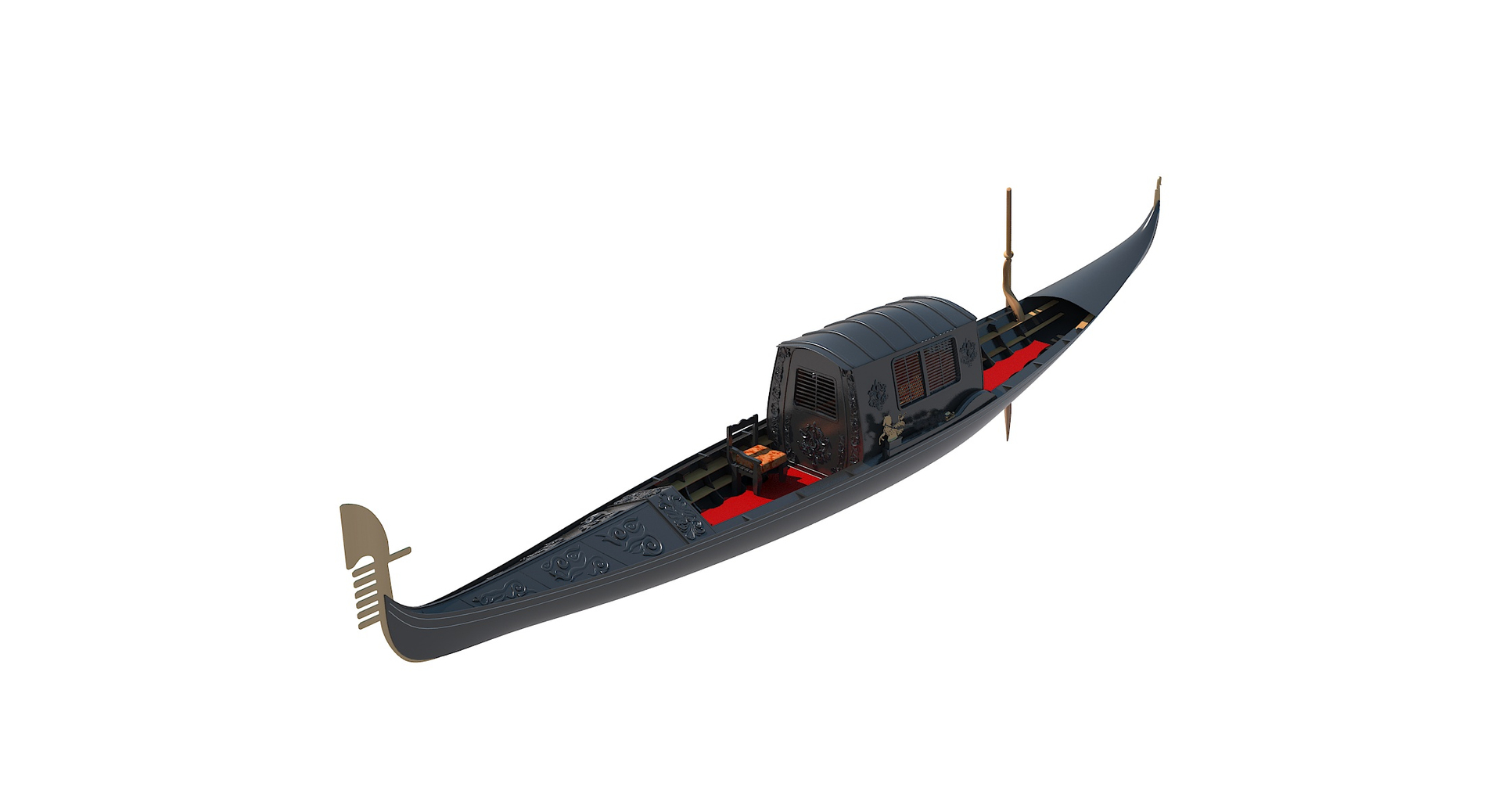 3d Venetian Gondola Roof Model