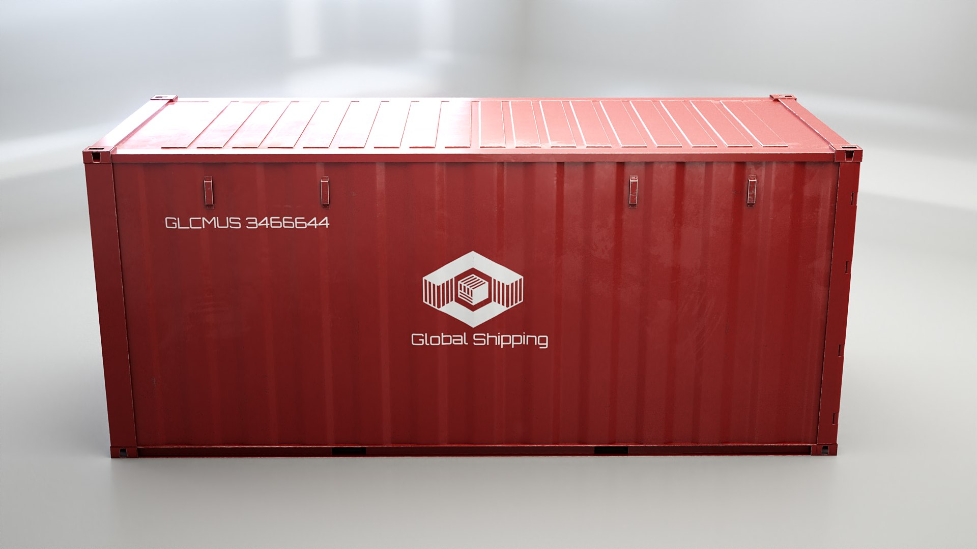 Intermodal Shipping Container 20-foot-long - Red Model - TurboSquid 2393197