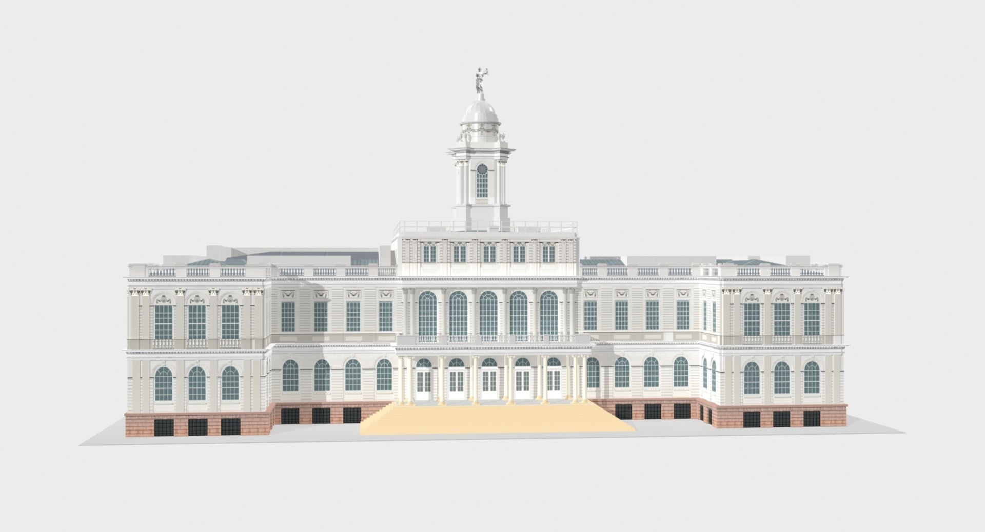3D Model New York City Hall - TurboSquid 1382104