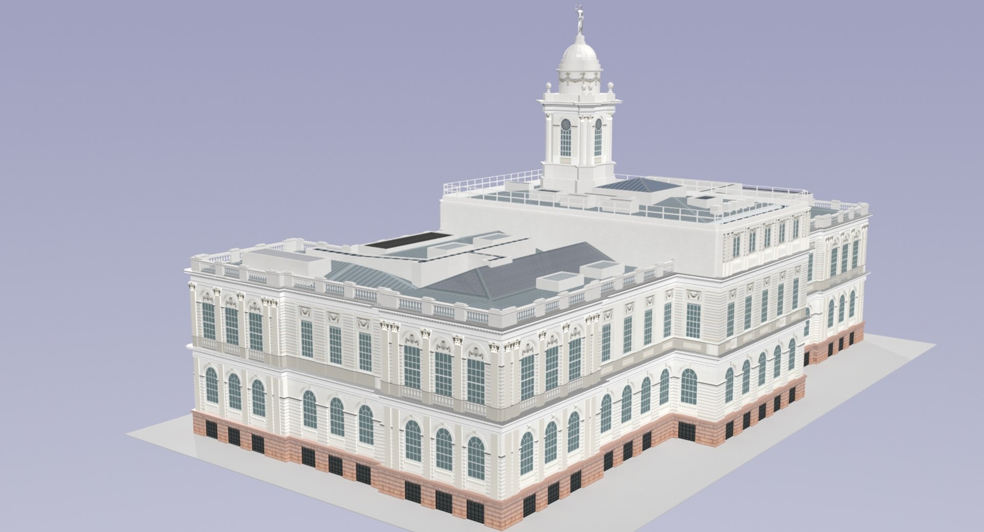 3D Model New York City Hall - TurboSquid 1382104