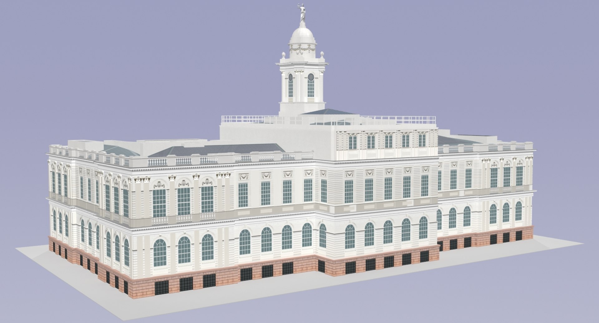 3D Model New York City Hall - TurboSquid 1382104