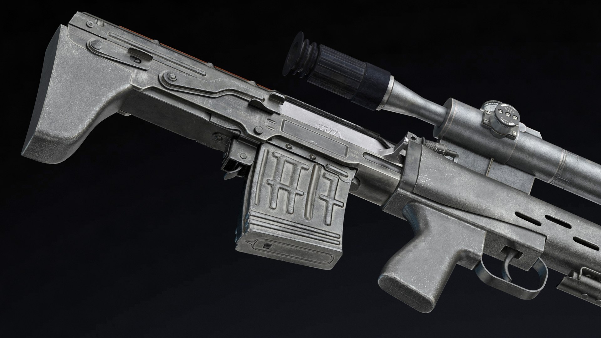 3D Dragunov SVU Low Poly Realistic - TurboSquid 1901756