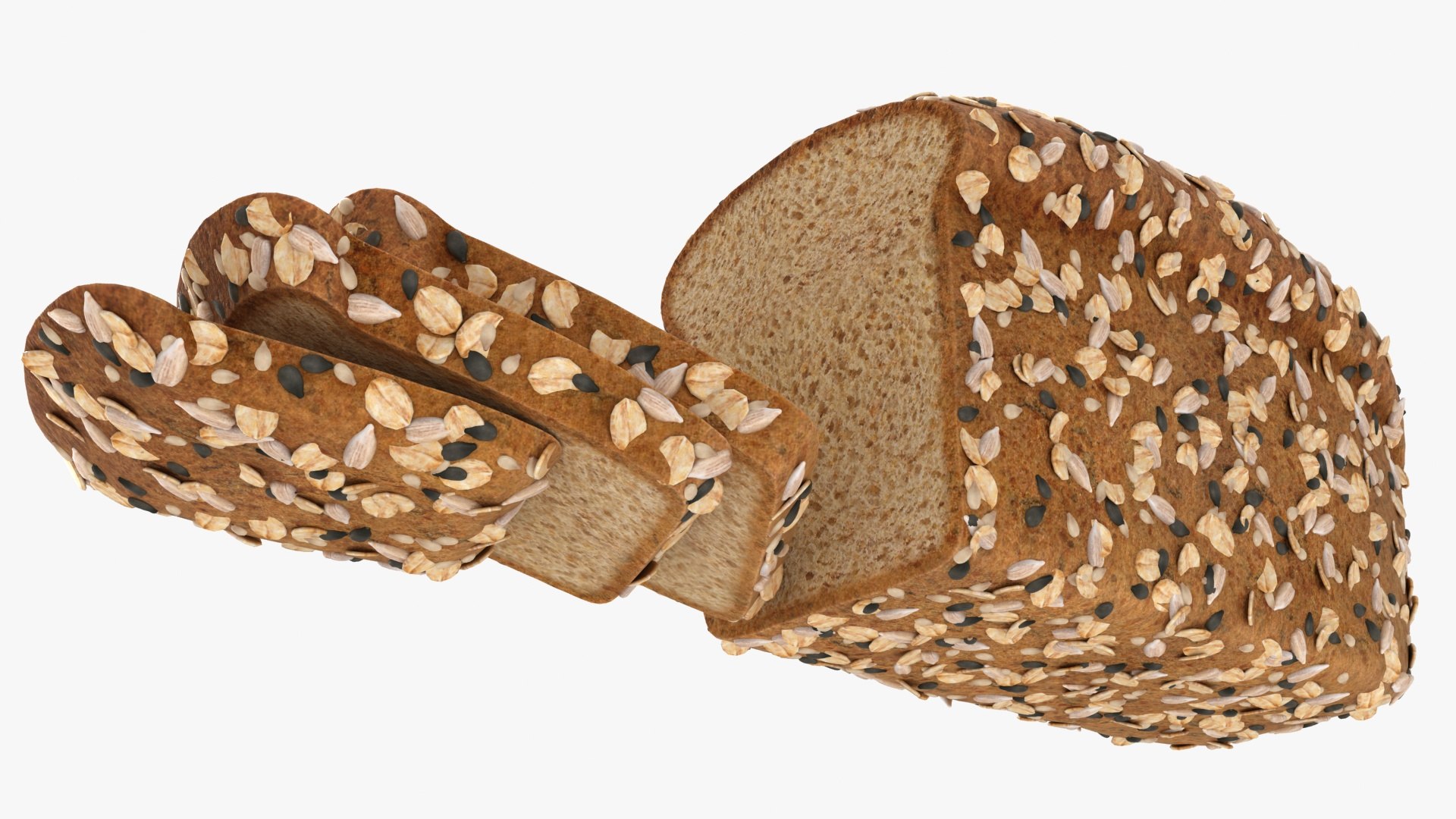 Realistic multigrain bread model - TurboSquid 1449363