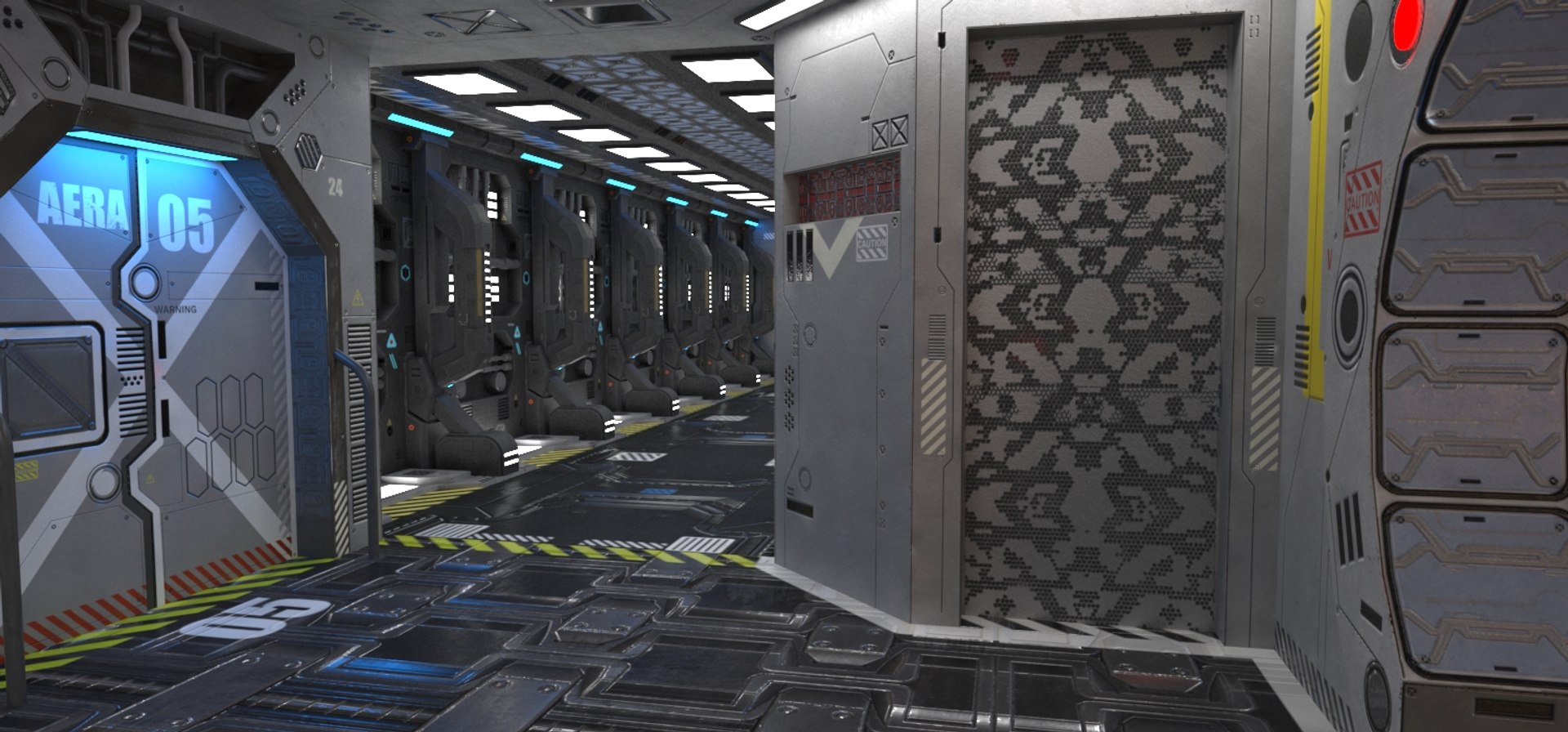 Sci-fi Interior Block 1 3D Model - TurboSquid 1320154