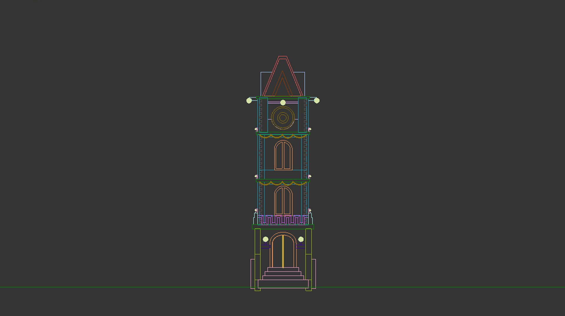 3D Christmas Tower Solid - TurboSquid 2164408