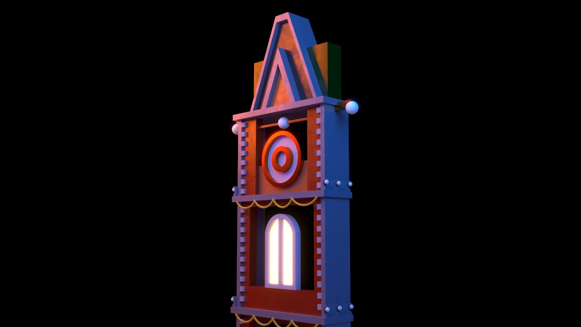 3D Christmas Tower Solid - TurboSquid 2164408