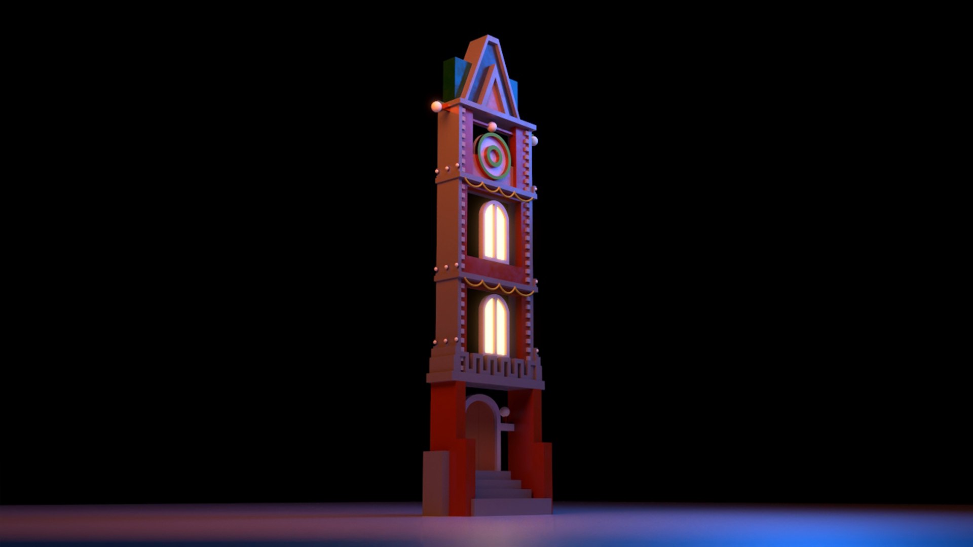 3D Christmas Tower Solid - TurboSquid 2164408