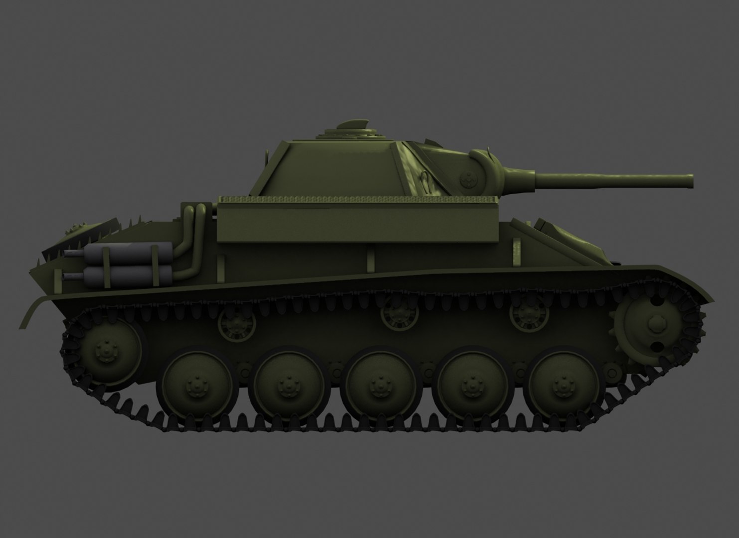 Free T-70 Tank 3d Model