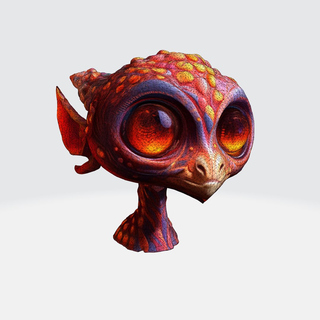 3D Vibrant Alien Creature Model - TurboSquid 2266473