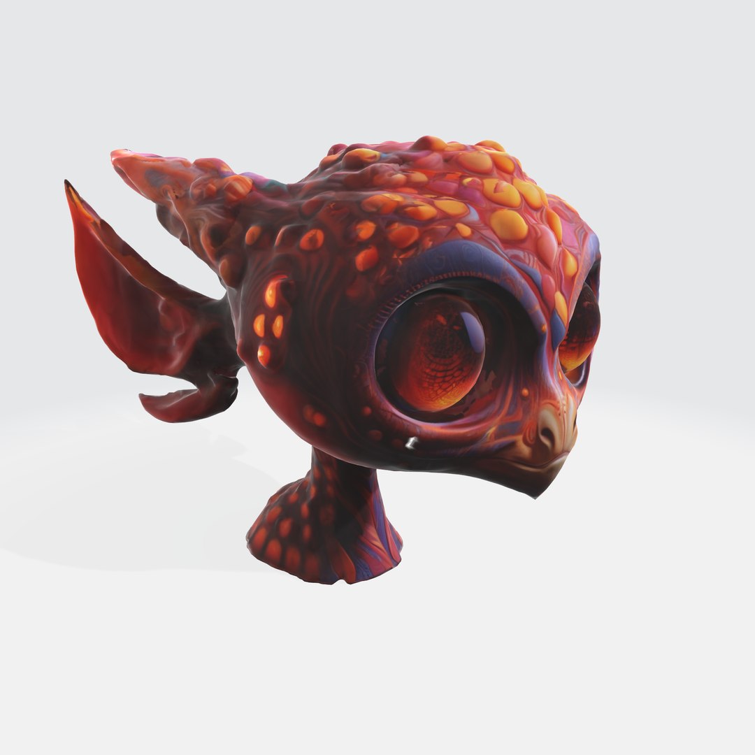 3D Vibrant Alien Creature Model - TurboSquid 2266473
