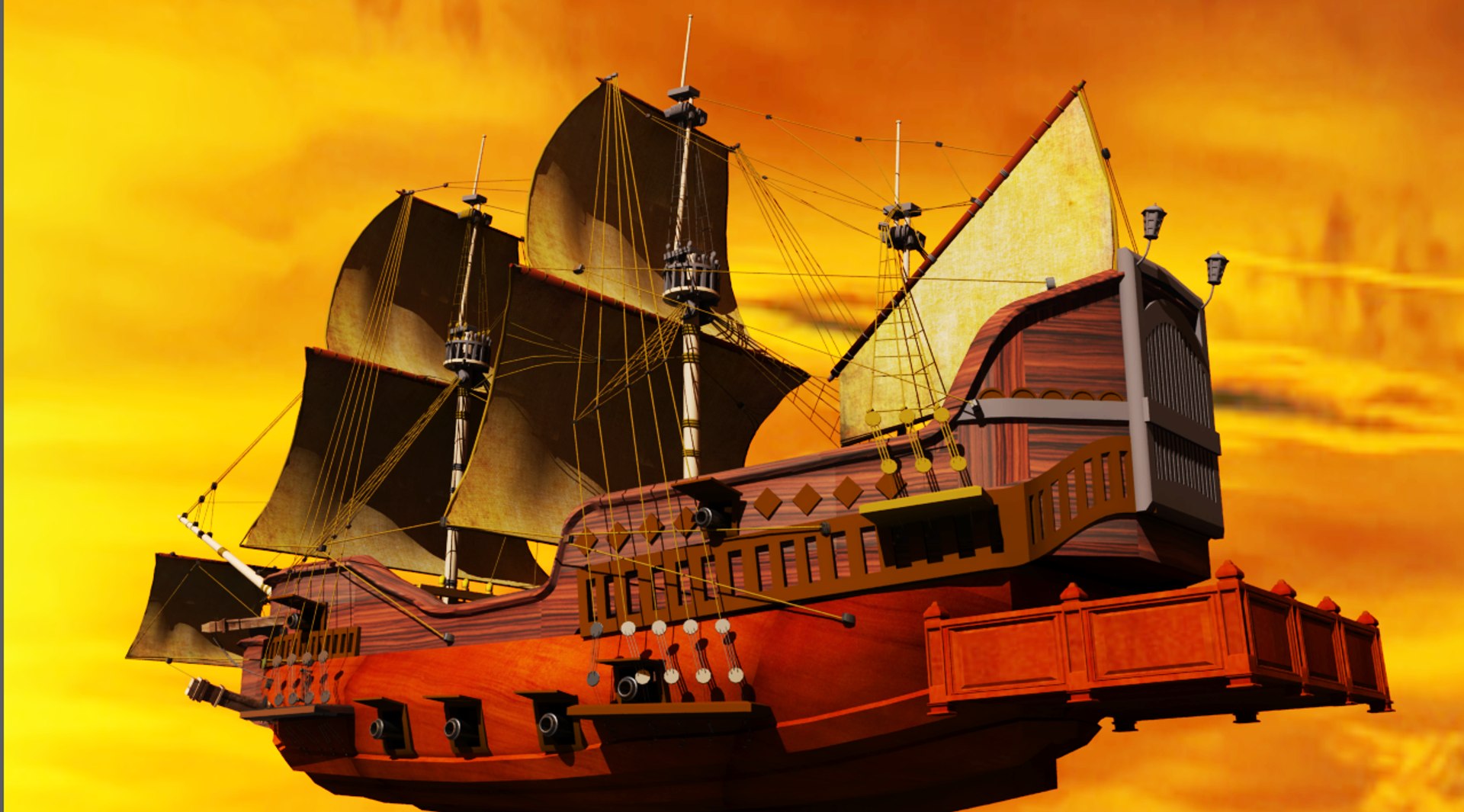 obj sailing ship