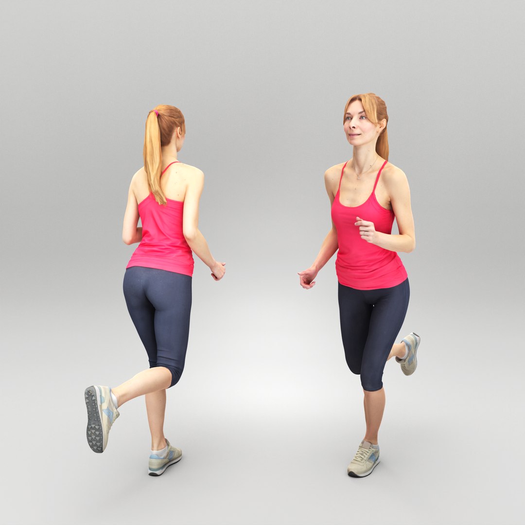 3D Beautiful Woman Running 459 - TurboSquid 2241454