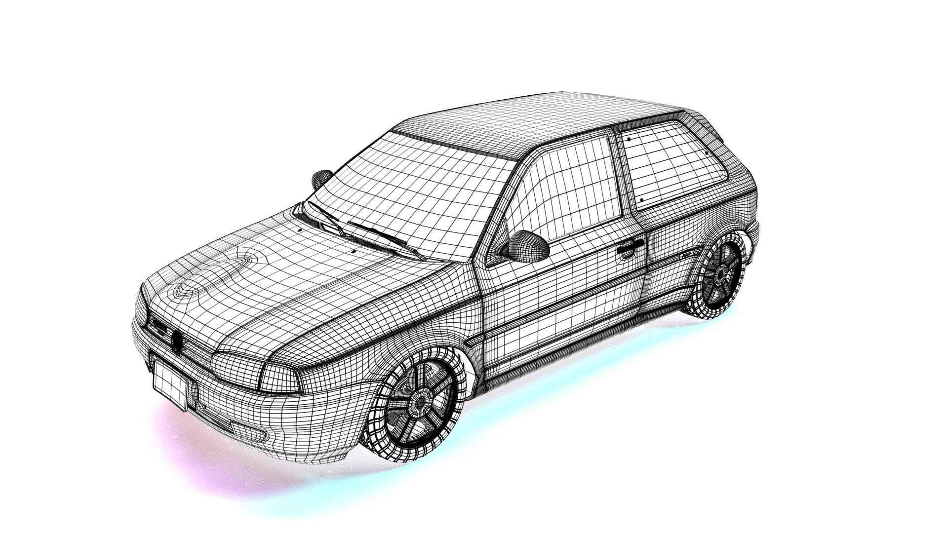 3D 1996 Volkswagen Gol GTi 16v 2 Doors Model - TurboSquid 2222324
