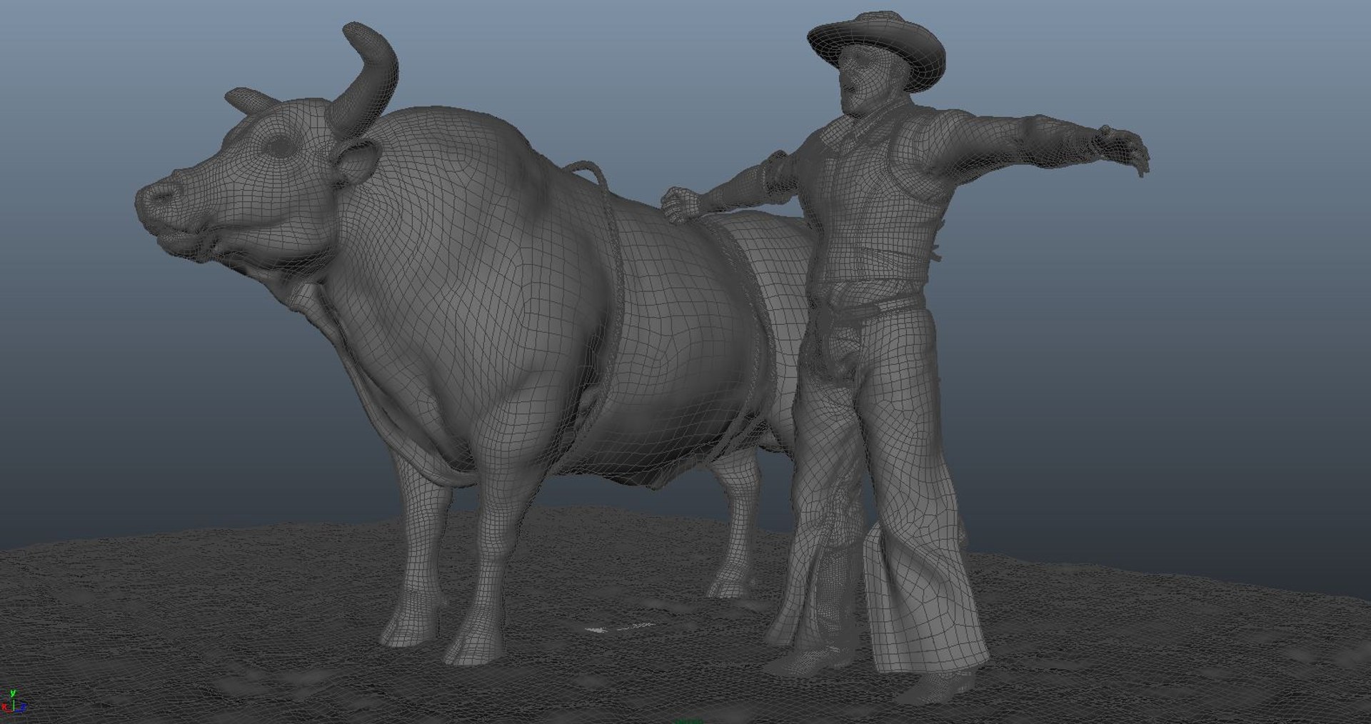 3d Model Bull Zbrush