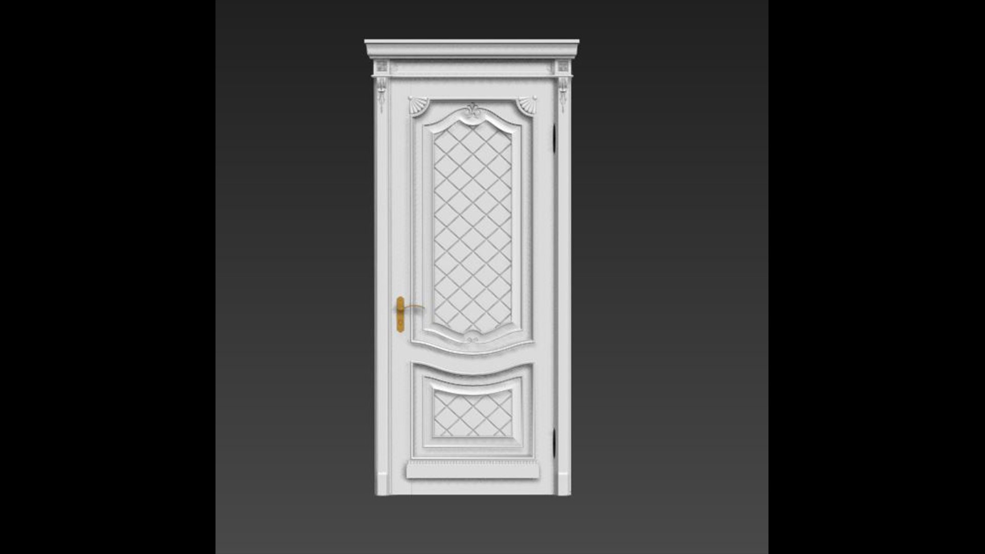 3D Classical Doors bundle set in white and gold - TurboSquid 2150362