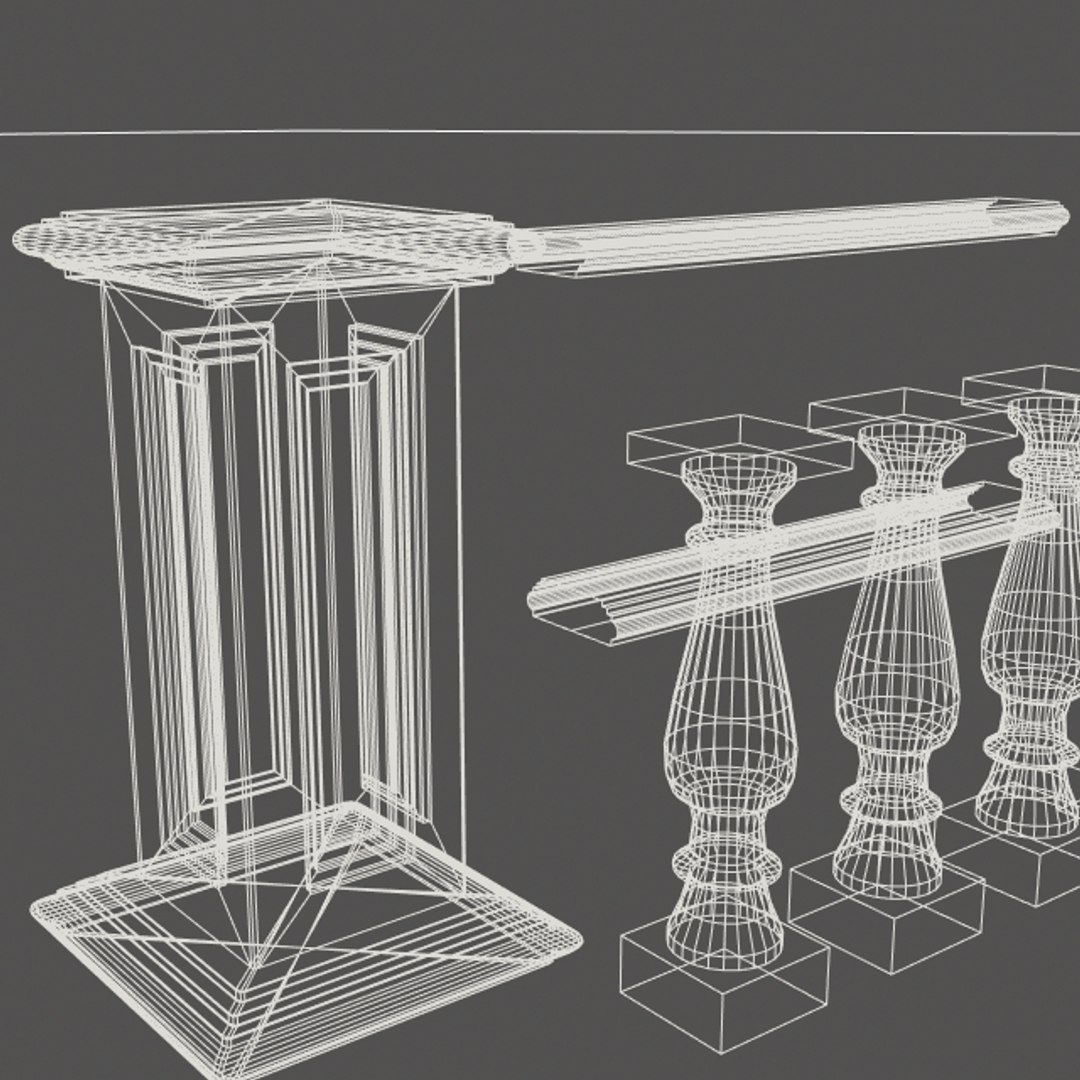 3d model balustrade column
