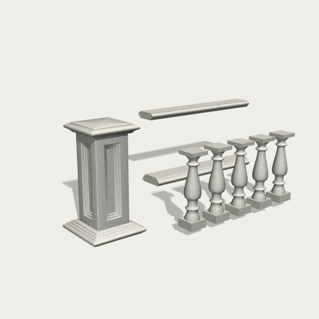 3d model balustrade column