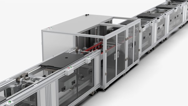 modelo 3d Automatic Battery Assembly Line - TurboSquid 2060531