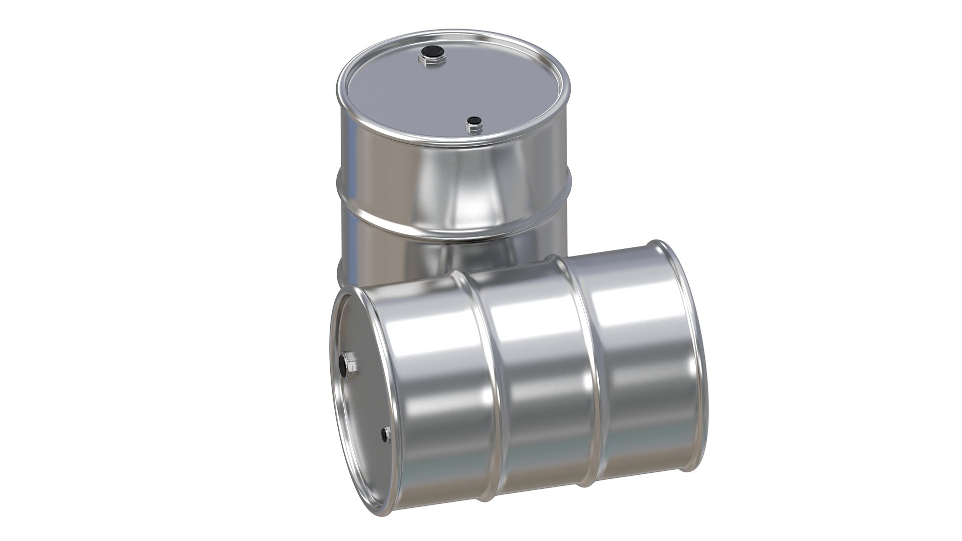3D Oil Barrel Gold And Stainless Steel Model - TurboSquid 2187988