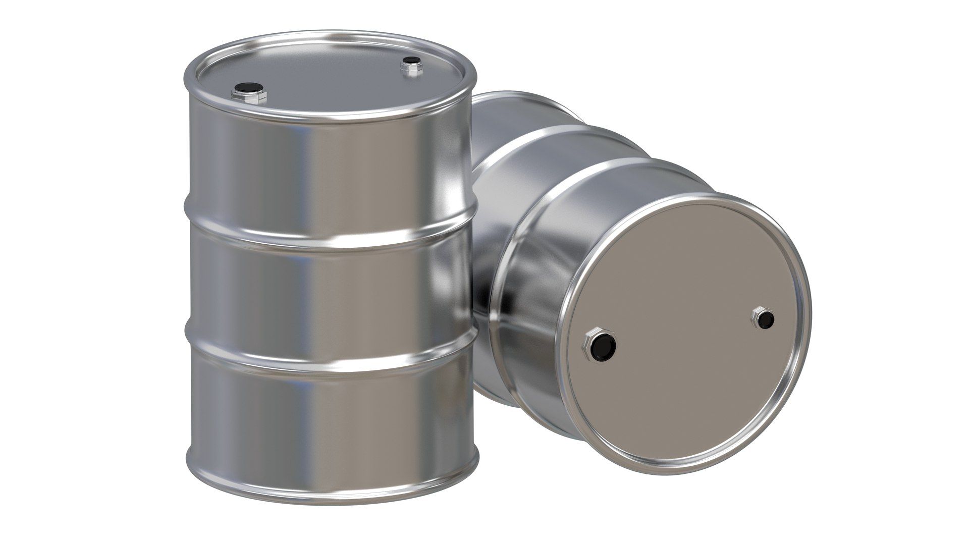 3D Oil Barrel Gold And Stainless Steel Model - TurboSquid 2187988