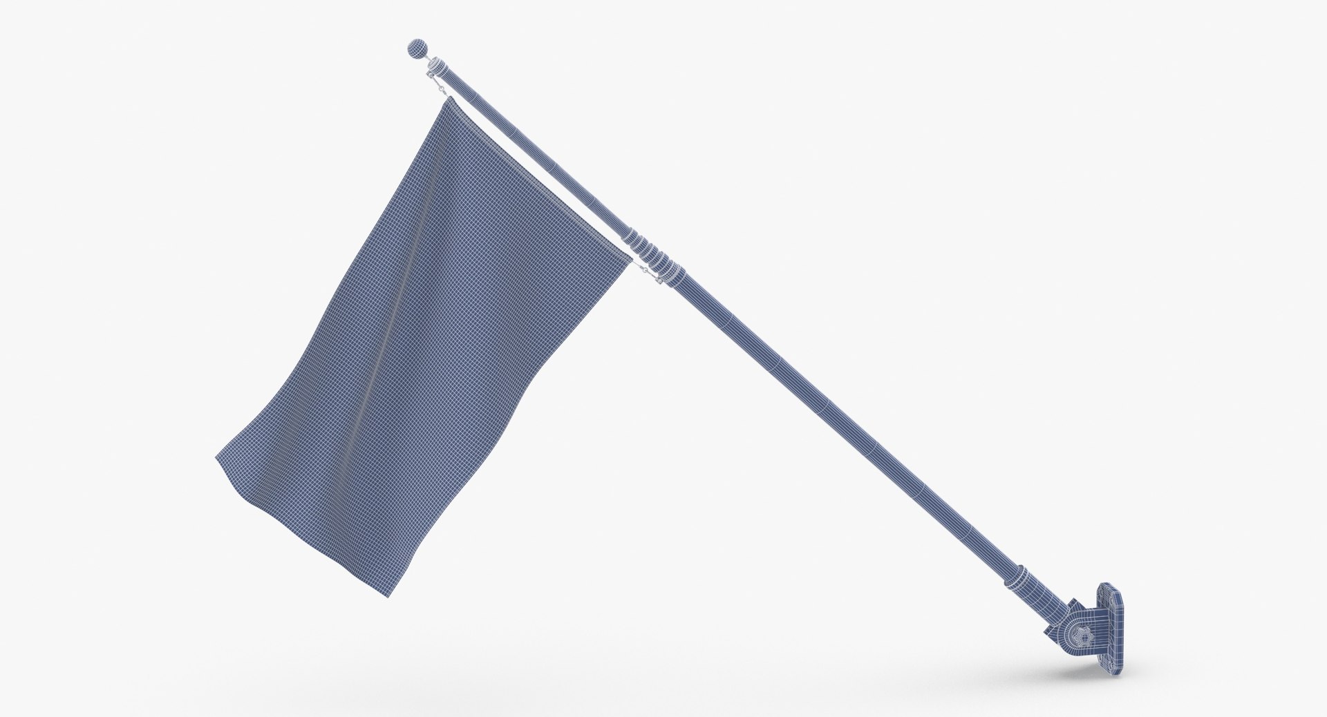 3D flag pole 02 - TurboSquid 1633492