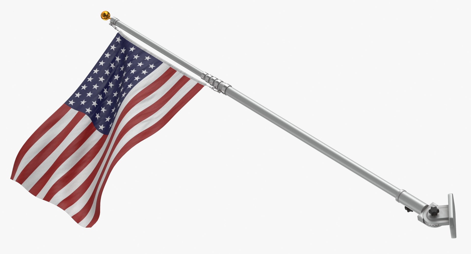 3D Flag Pole 02 - TurboSquid 1633492