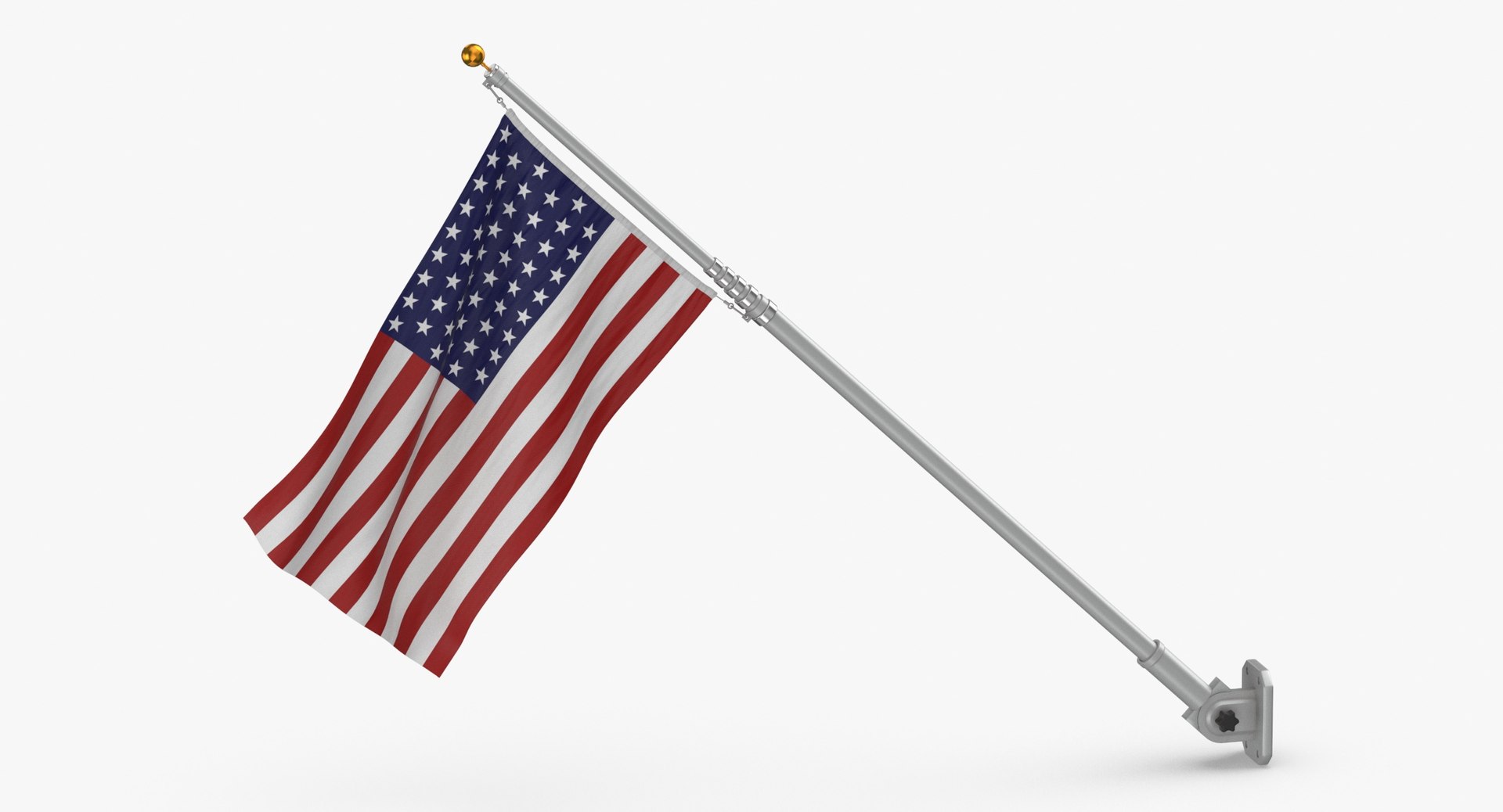 3D Flag Pole 02 - TurboSquid 1633492