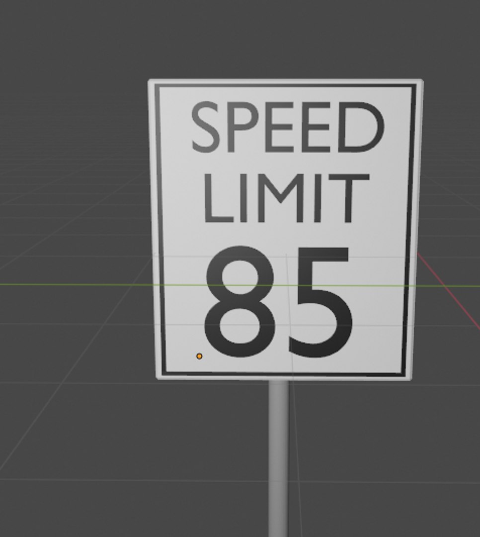 Speed Signs 3D Model - TurboSquid 1463206