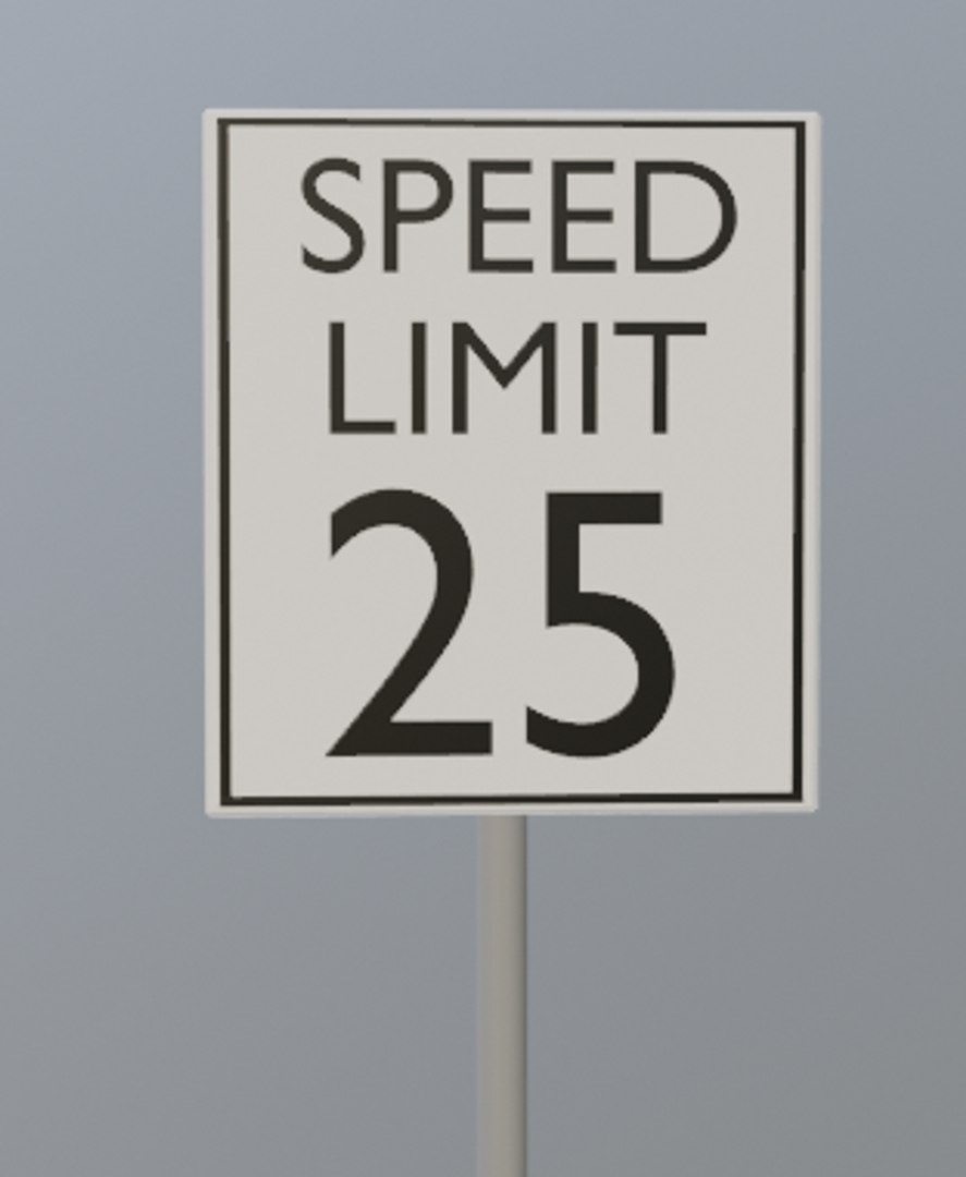 Speed Signs 3D Model - TurboSquid 1463206