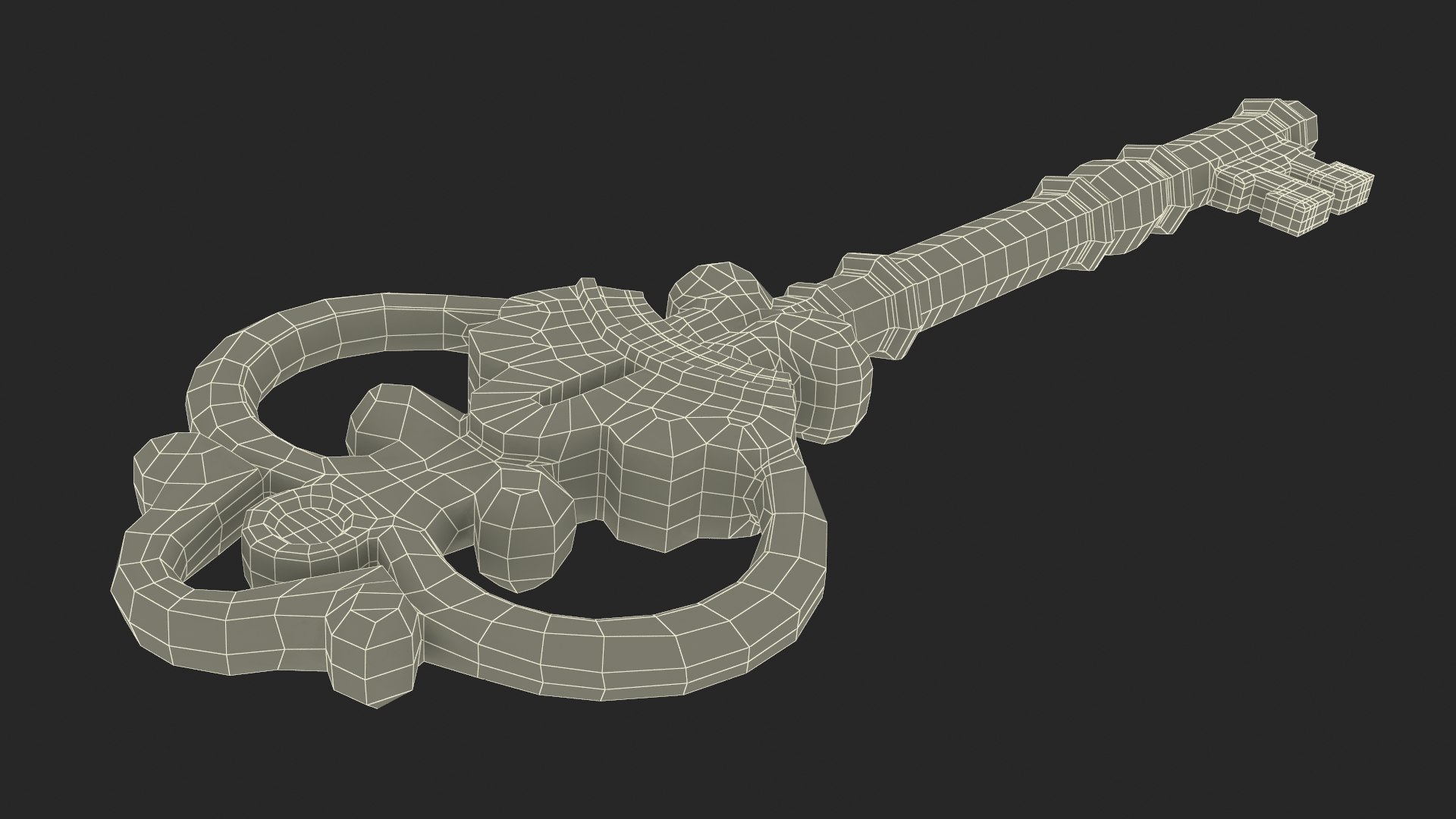 Decorative Skeleton Key Gold 3D Model - TurboSquid 2246229