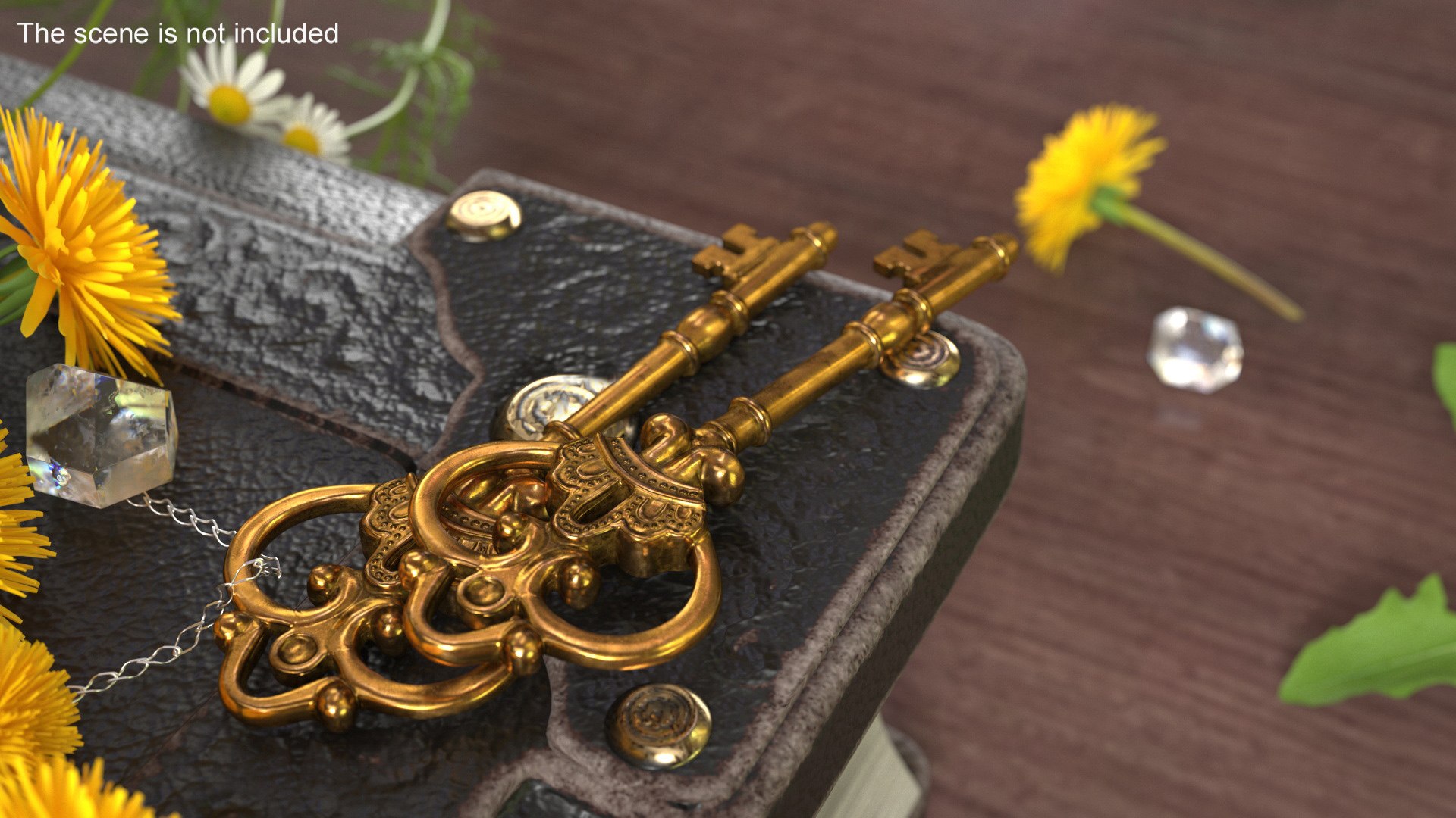 Decorative Skeleton Key Gold 3D Model - TurboSquid 2246229