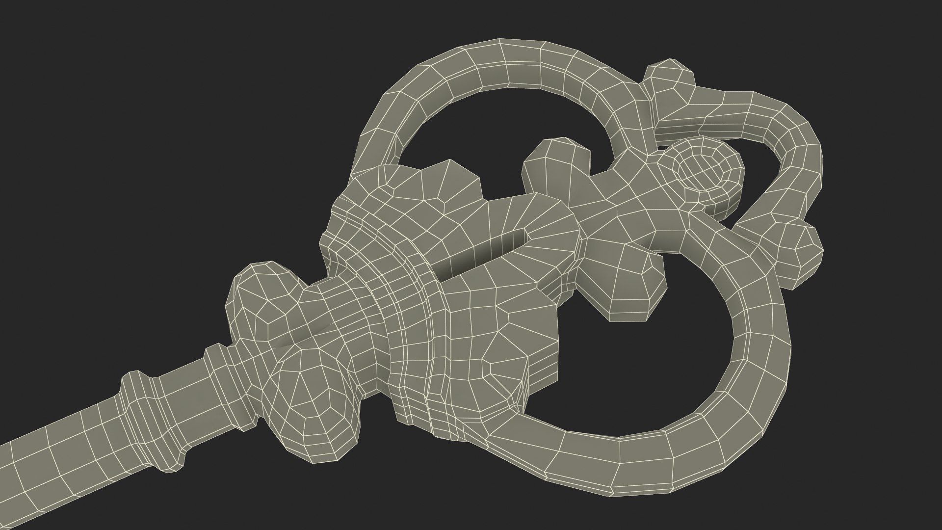 Decorative Skeleton Key Gold 3D Model - TurboSquid 2246229