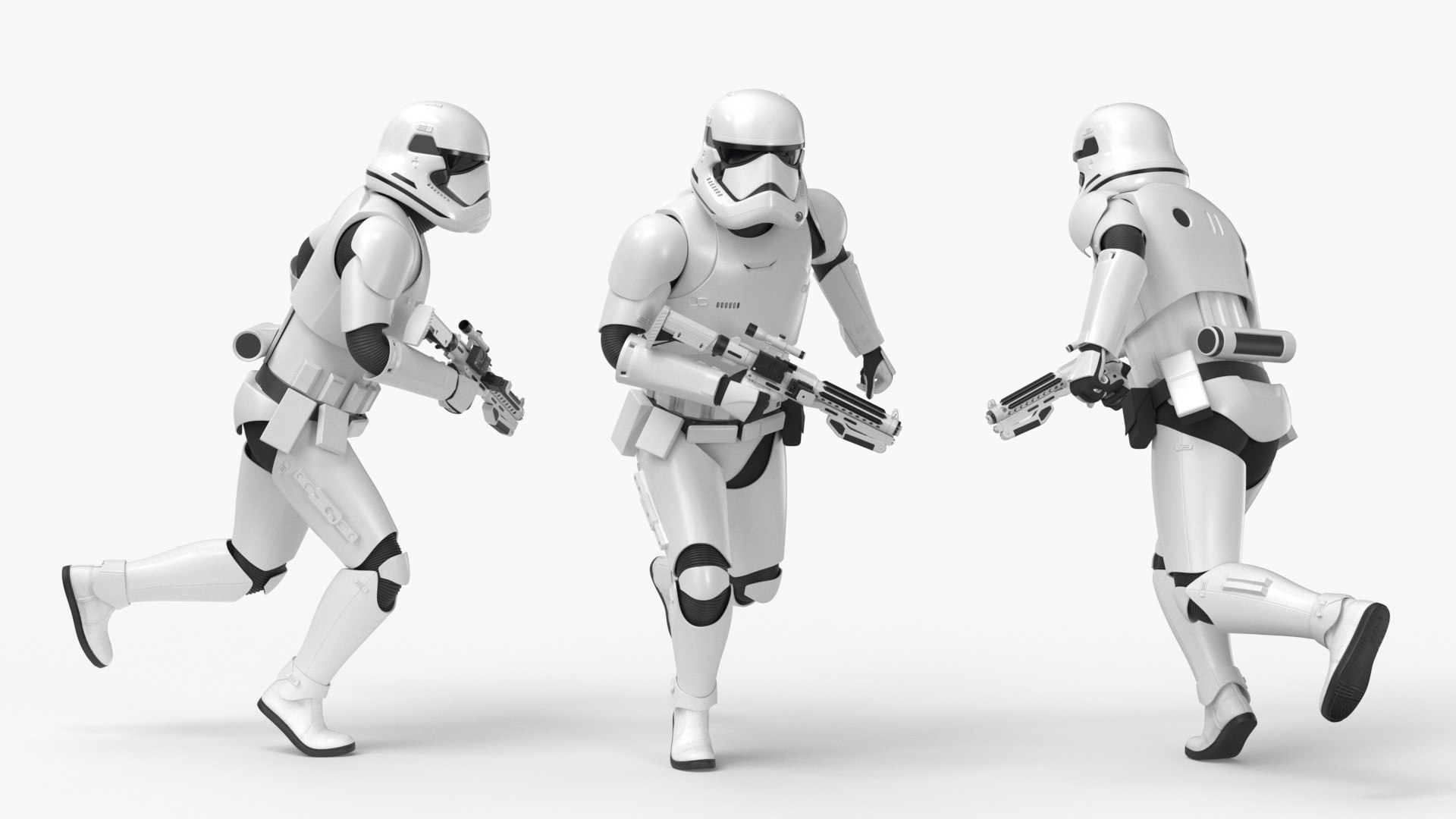 First Order Stormtrooper With Blaster Running 3D Model - TurboSquid 2366128