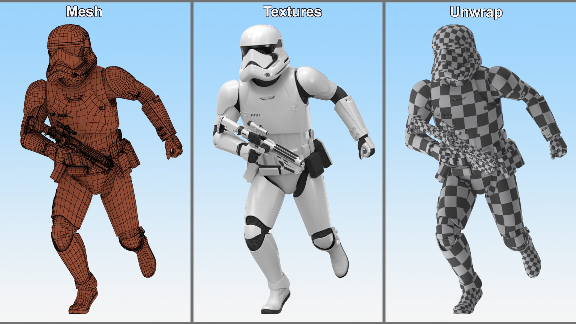First Order Stormtrooper With Blaster Running 3D Model - TurboSquid 2366128