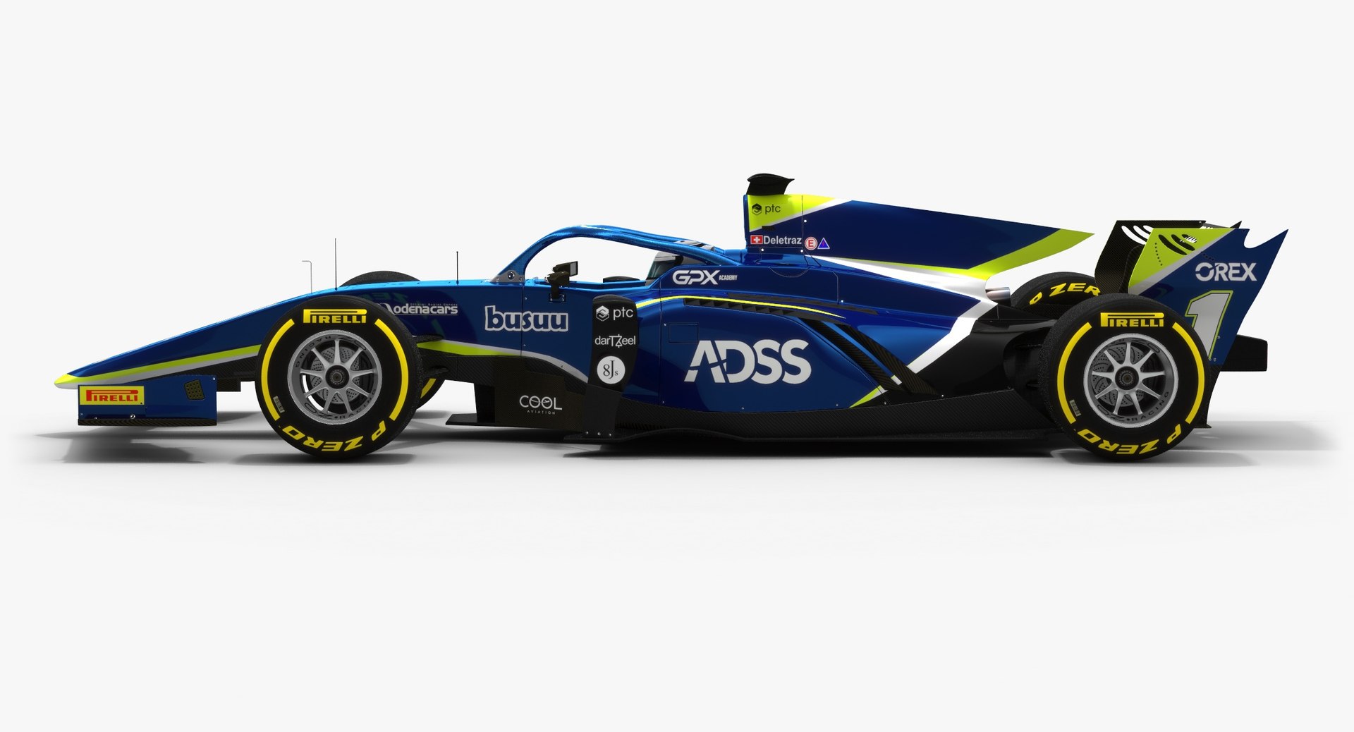 3D Model Carlin 1 F2 Race Car - TurboSquid 1417808