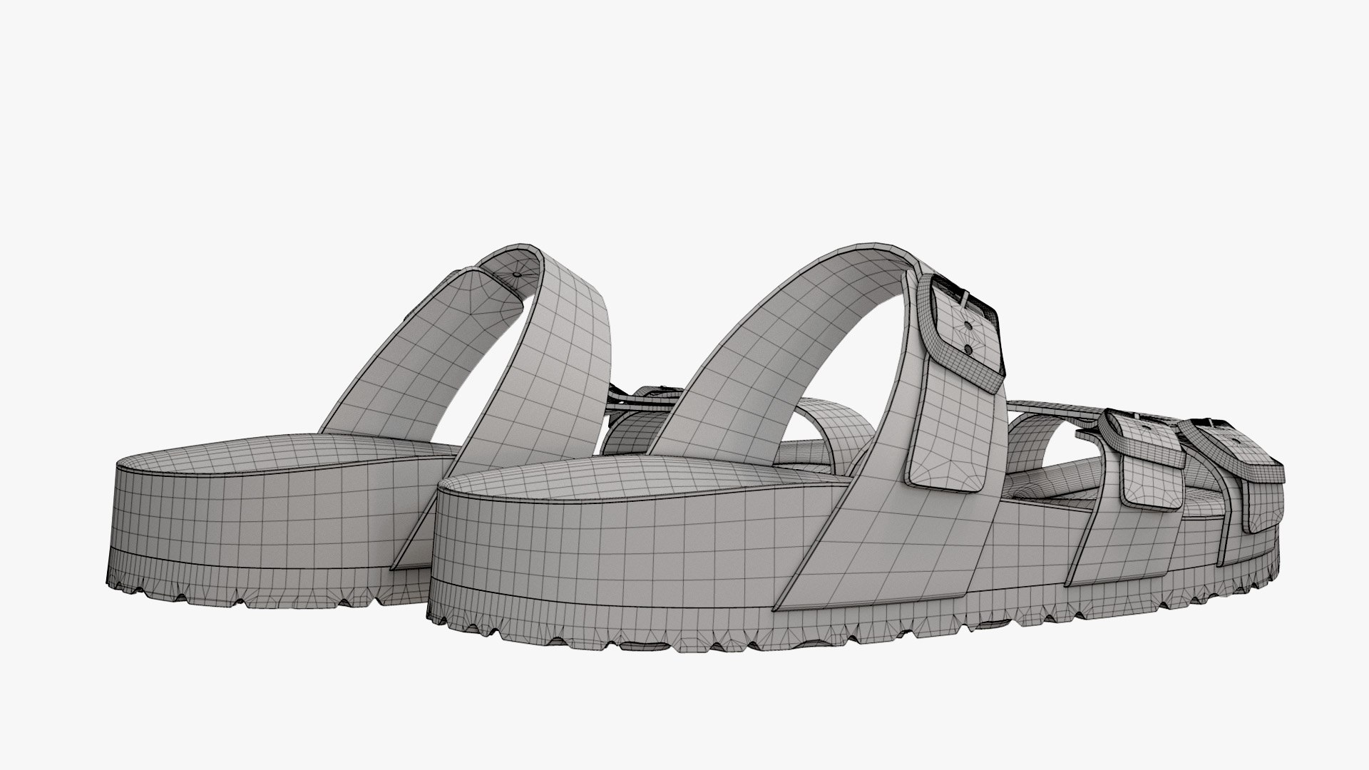 Birkenstock Franca Vegan Khaki Textile 3D Model - TurboSquid 2157527