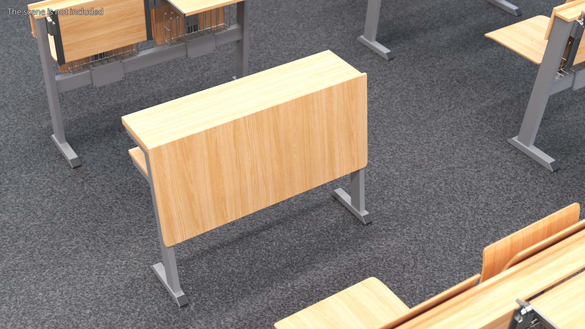 3D University Seating System Table For Two Seats - TurboSquid 1919670