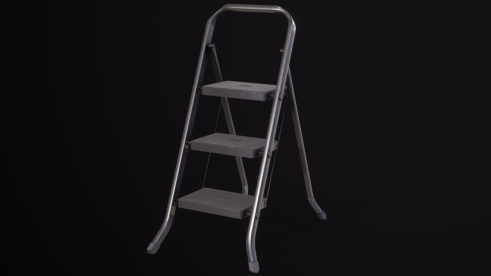 Small Step Ladder PBR 3D model - TurboSquid 1797424
