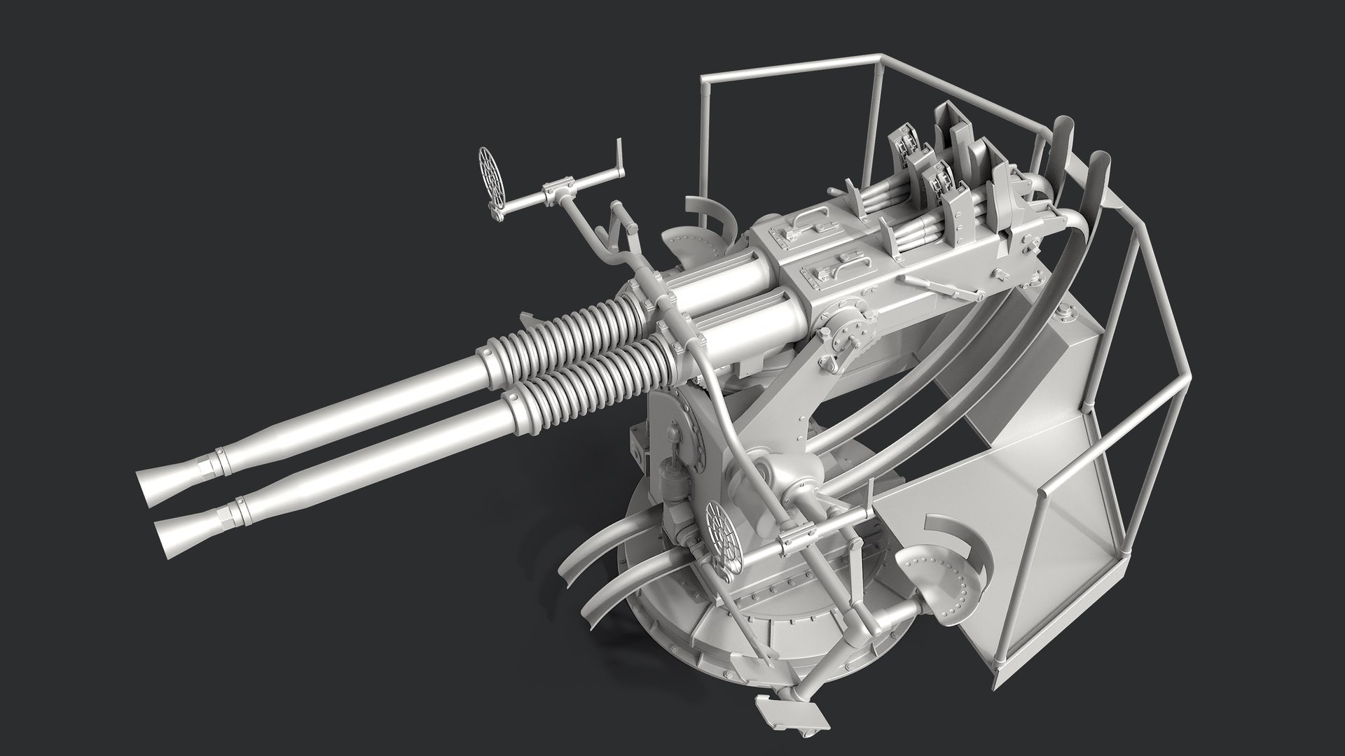 3D model Twin 40mm anti-aircraft gun - TurboSquid 1919317