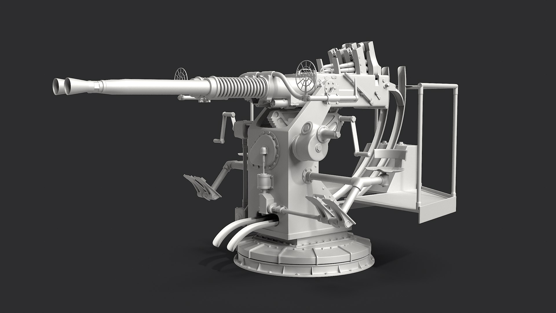 3D model Twin 40mm anti-aircraft gun - TurboSquid 1919317