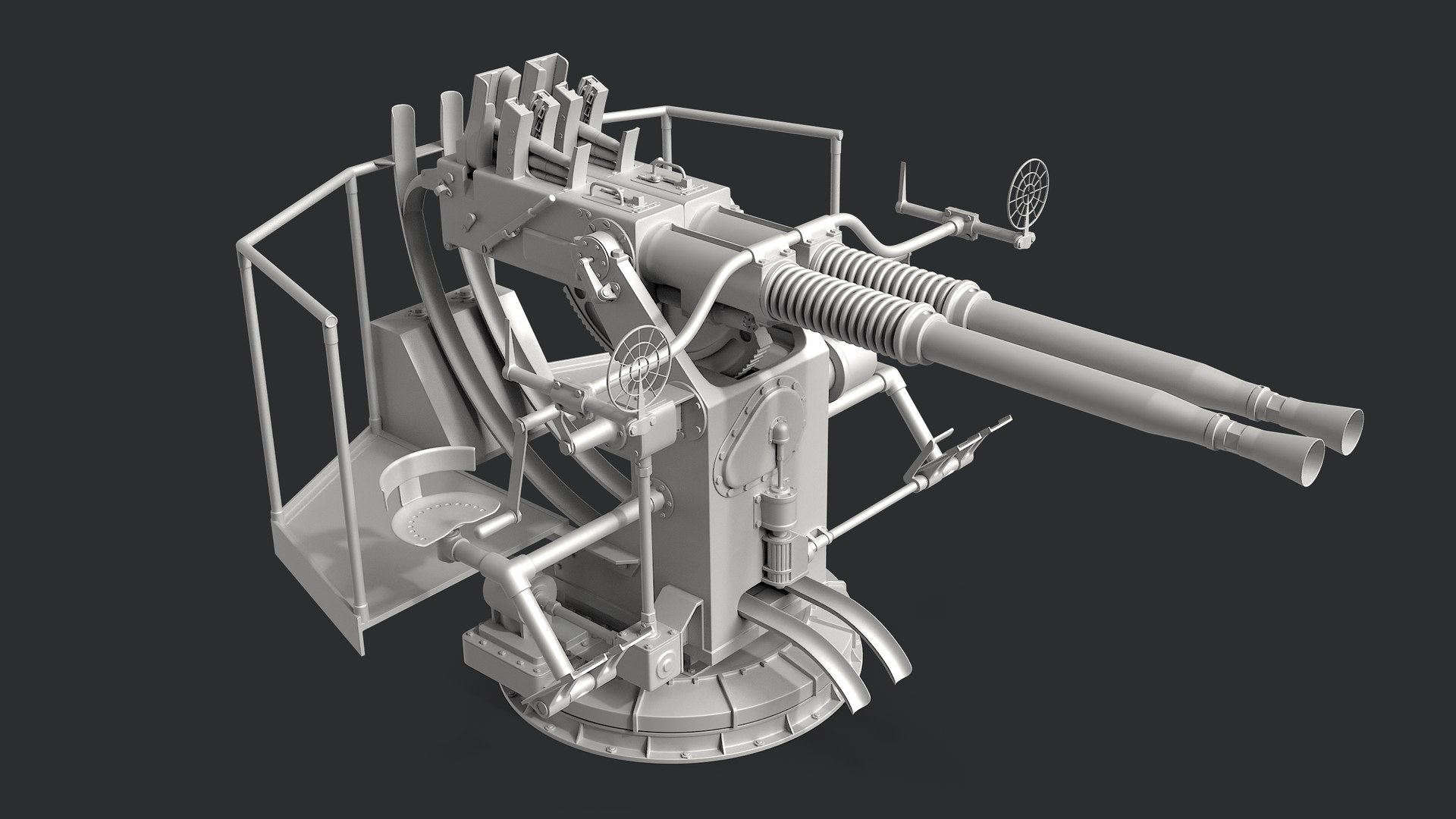 3D model Twin 40mm anti-aircraft gun - TurboSquid 1919317