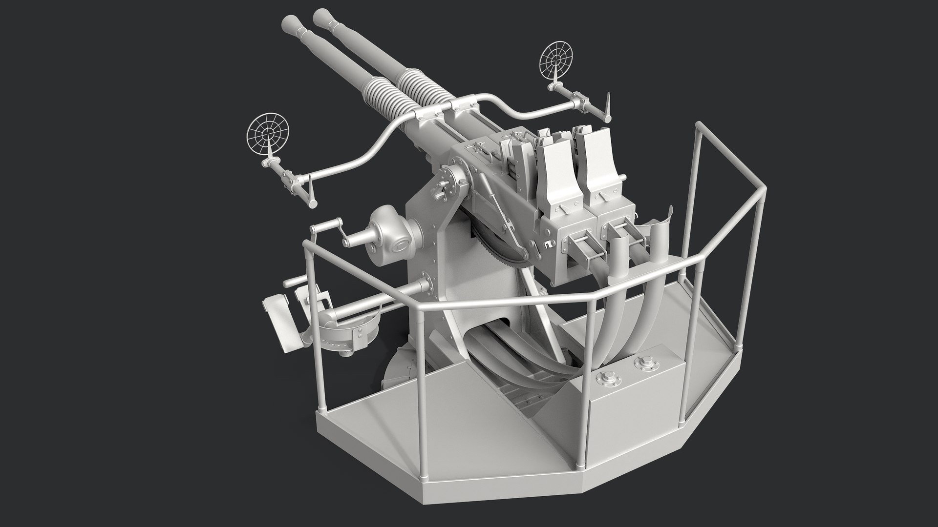 3D model Twin 40mm anti-aircraft gun - TurboSquid 1919317