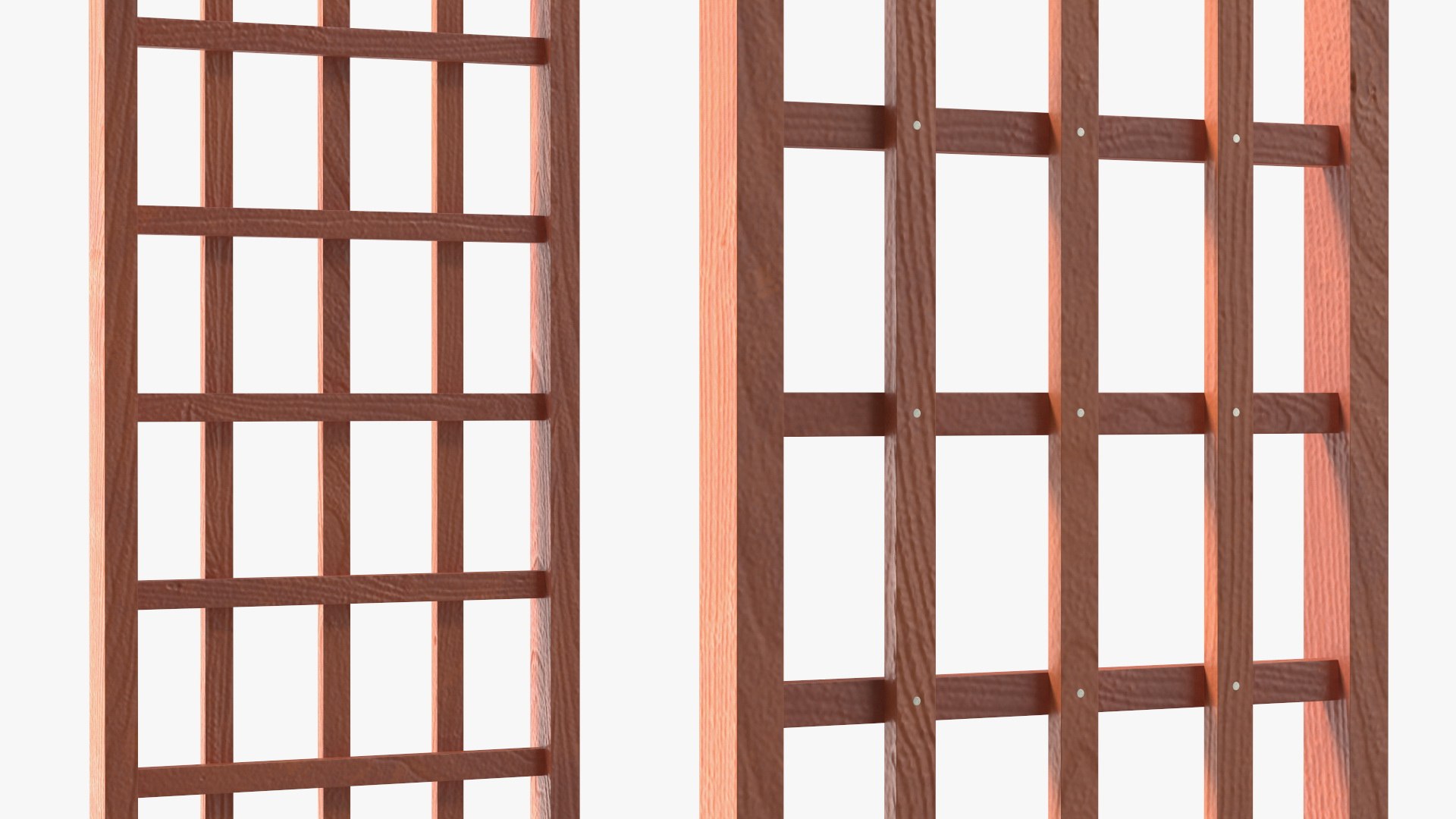 3D Wooden Garden Arch Arbor Red Model - TurboSquid 1841335