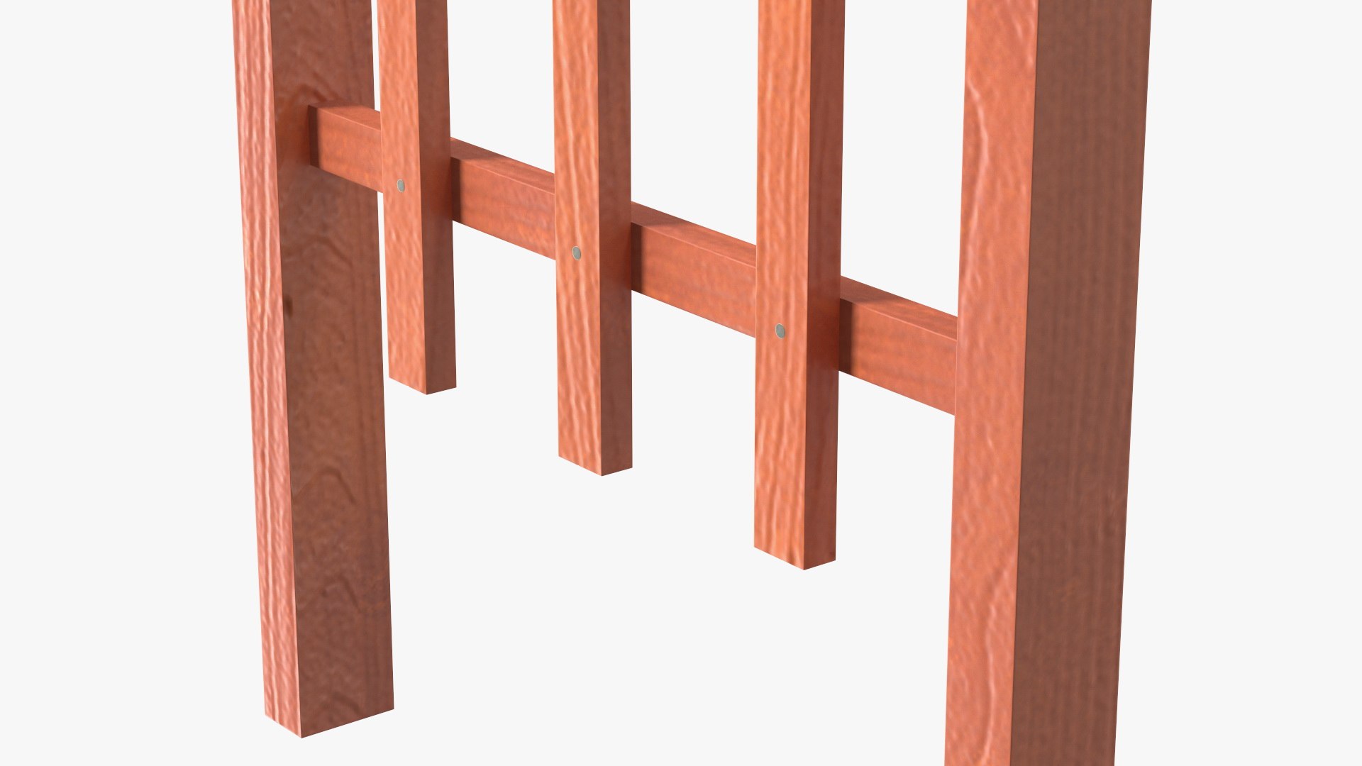 3D Wooden Garden Arch Arbor Red Model - TurboSquid 1841335